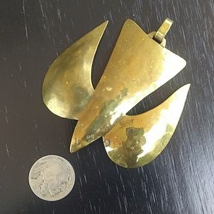 Jeep Collins | Jewelry | Rare Jeep Collins Hammered Brass Soaring Bird ...
